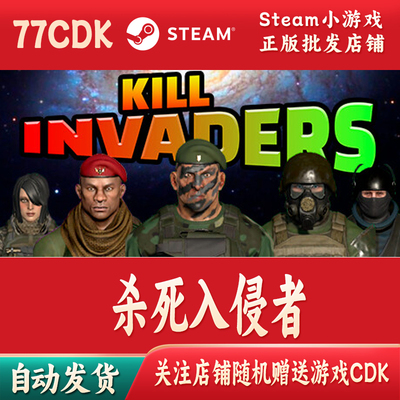 杀死入侵者正版Steam游戏CDKey激活码自动发货Kill Invaders