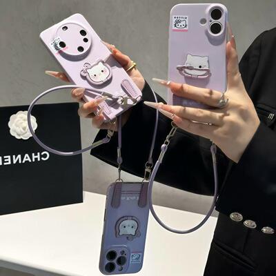 浅紫KT猫菲林壳适用于多型号