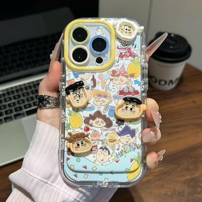 涂鸦菠萝小新羽纱壳适用于全型号