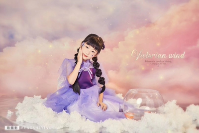 定做加厚油画帆布儿童天空白云