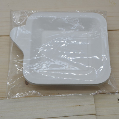 五支装正方形盘子 原浆纸盘 蛋糕纸盘 10包起拍