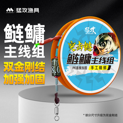突击鲢大物线组绑好鱼线主线pe加固强拉力鲢鳙草鳊翘线组套装