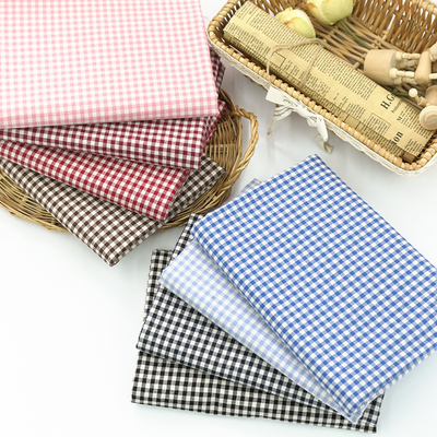 纯棉格子布料服装休闲手工面料