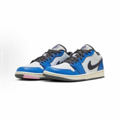 JORDAN JORDANAir 1 Low AJ1蓝白黑男女复古运动篮球鞋FV8439-104