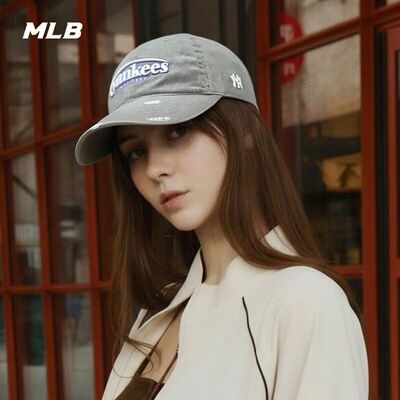 韩国MLB专柜正品26新款复古水洗做旧棒球帽鸭舌潮帽3ACPV106N