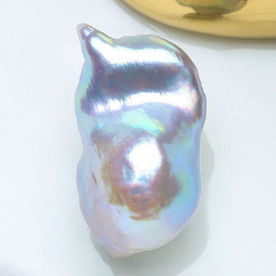 天然色巴洛克珍珠真多麻灰蓝血