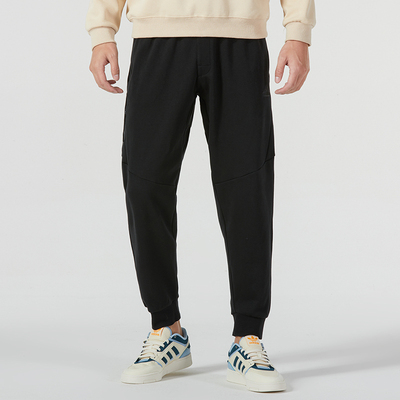 阿迪达斯男士纯棉针织束脚休闲裤