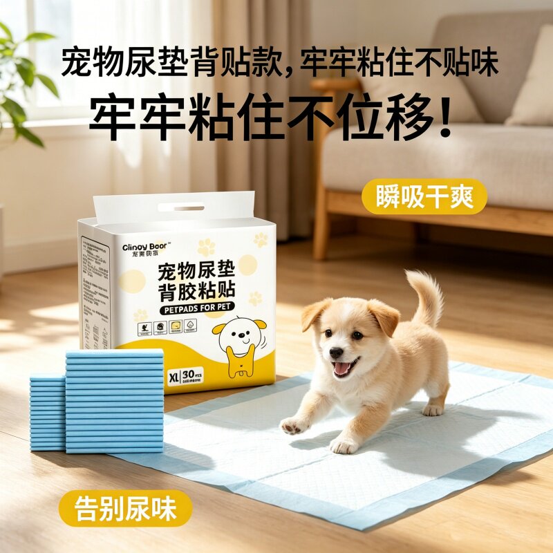 可粘贴背胶加厚宠物尿垫隔尿垫狗狗猫用一次性吸水纸除臭训导厕所