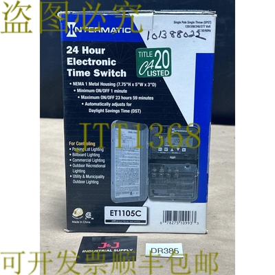 原装供应- Intermatic ET1105C 24小时电子时间开关 NEMA1 SPST +