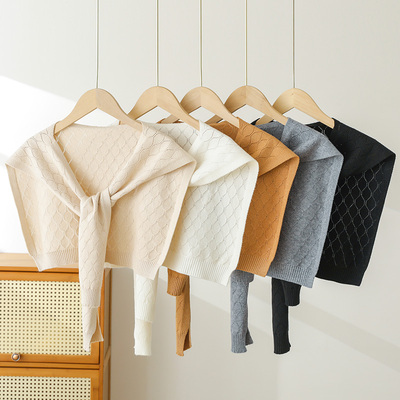 春秋季羊毛空调房针织围巾百搭