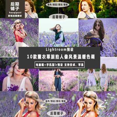 ins薰衣草旅拍人像LR预设+手机版LR预设安卓iPhoneipad LR滤镜
