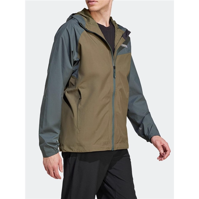 Adidas阿迪达斯冲锋衣正品男子户外训练徒步登山防风外套 JD8355