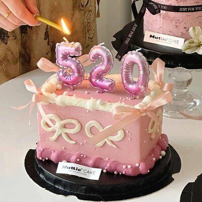 2026网红情人节蛋糕装饰数字蜡烛2.14情侣生日告白烘焙装扮插件