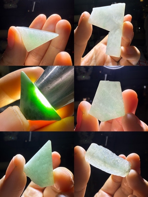 O1241一盘天然缅甸翡翠边角料练手雕刻保真保A假一罚详情有尺寸