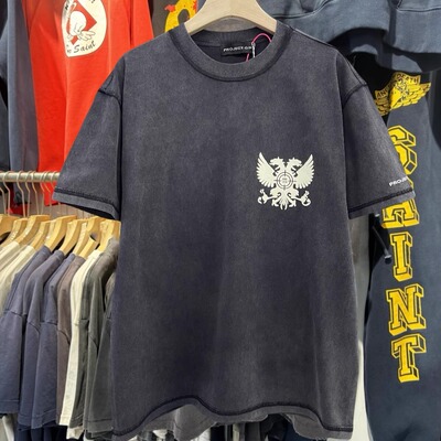 Saint美式复古印花短袖T恤