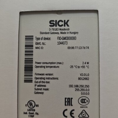 SICK西克 FX0-GMOD00000 标准网口模块，货号(议价)