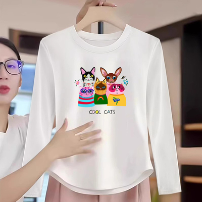 【好货推荐】女大童纯棉长袖t恤