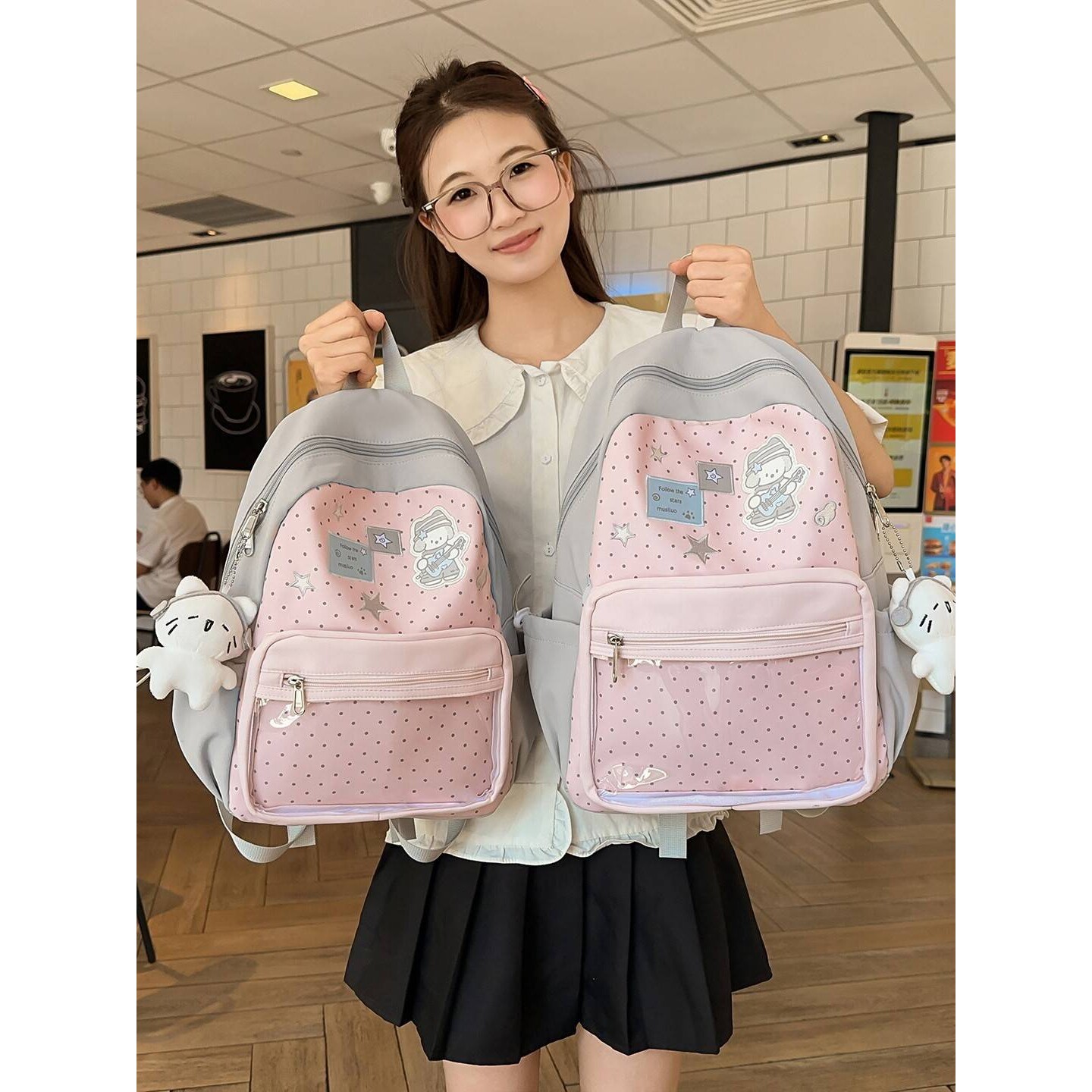 专柜品牌梦幻卡通二次元DIY透明痛包日系氛围感少女学生党旅游出