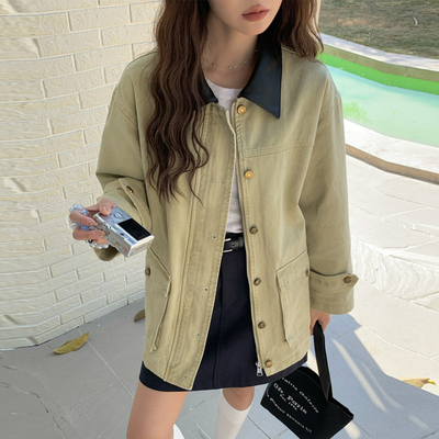 巴恩风工装外套女2025早秋