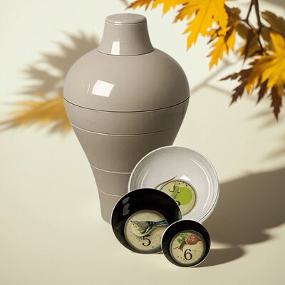 仿瓷果盘礼品水果篮6件套堆叠碗