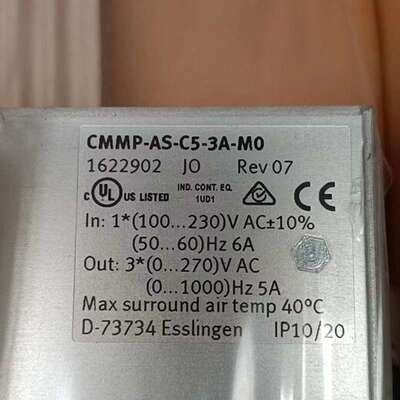 议价-FESTO费斯托伺服马达控制器 CMMP-AS-C5-3A--可维修