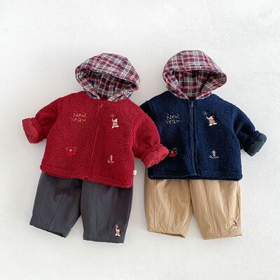 刺绣冬季服外套连帽仿卡通2026