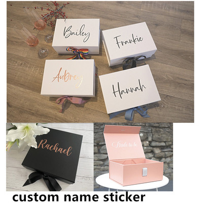 2pc Custom Name Sticker ForWedding Christmas Birthday Gift B