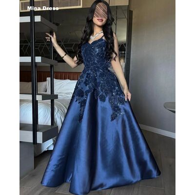 Mina Customized Blue Elegant Party Dresses for Special Occas