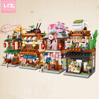 LOZ Building Blocks City View Scene Coffee Shop Retail Store