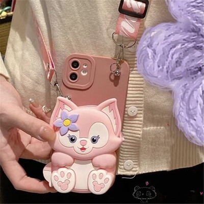 玲娜贝儿realme15/14/13/12手机壳narzo20斜挎n63真我n55/n53支架50i/v60/note70女c33/c35s零钱包c85/c61c75