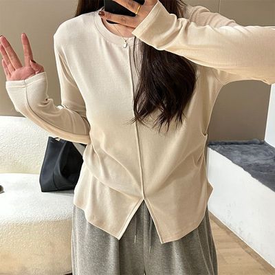 (绵软软)老粉定制款大码显瘦遮肉上衣女春秋款打底内搭外穿