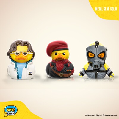 合金装备周边小黄鸭手办模型公仔