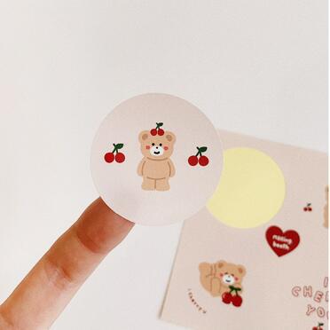 简约ins风日装饰贴纸圆形