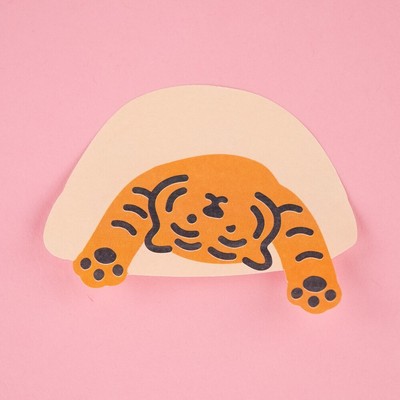 Muziktiger可爱寅虎备忘便签贴随笔本cozy tiger sticky memo pad