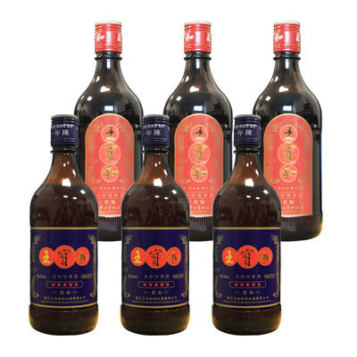 王宝和保和坊黄酒蓝标500ml*3瓶+红标500ml*3瓶组合装