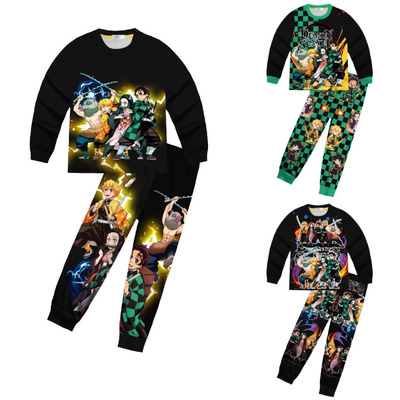 鬼灭之刃Demonslayer儿童睡衣套装长袖春秋童装居家服日系动漫