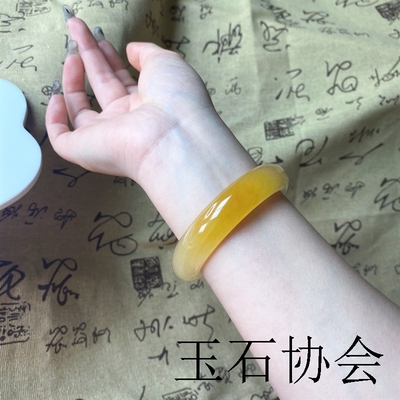 龙陵黄龙玉手镯女款天然正品冰种
