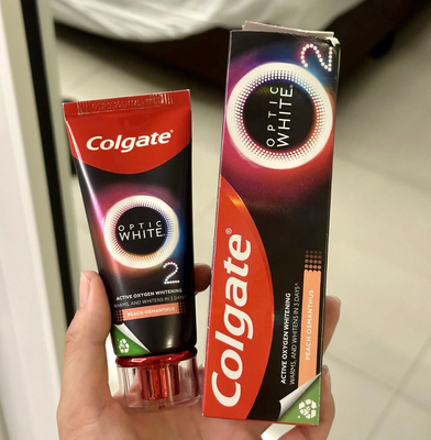 泰国Colgate高露洁牙膏亮白OPTIC WHITE速感白热感活氧牙膏85g