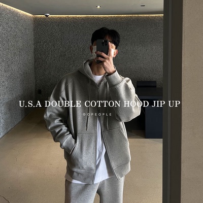 韩国男装匹马复合棉压线落肩卫衣