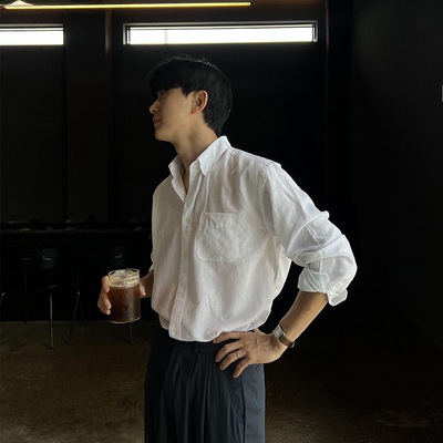 韩国男装品牌亚麻面料王炸衬衫