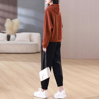 闲运动ZLU8385W休套装女2025春秋新款妈妈尚气春时装洋薄款卫衣休