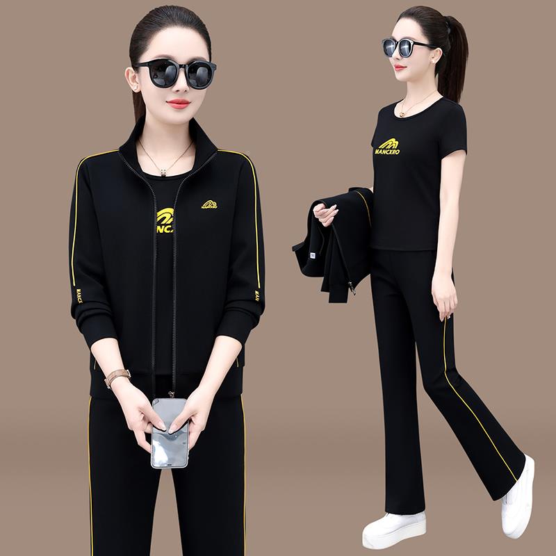 10184777简约闲运动三件套女春秋新款年休轻百搭通勤宽松舒适套装