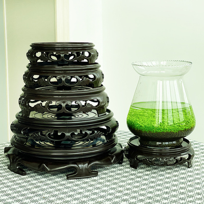 花瓶底座加厚仿陶瓷托盘底托