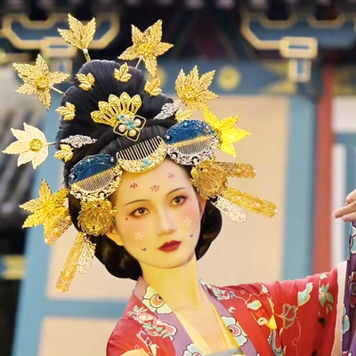 发簪汉服供养人套装发钗项链全套