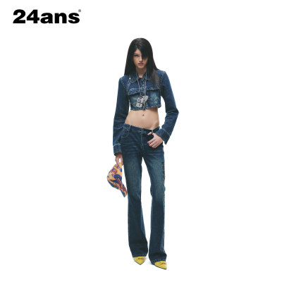 24ANS LTD 千禧牛仔 ⑴ 酵素石洗⑵多穿夏天设计⑶皮贴布绣