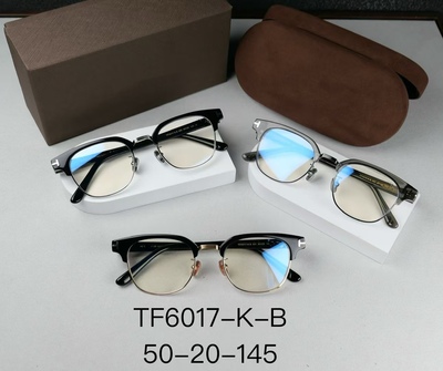 TF眼镜框TF6017-K-B全框眼镜架男女商务板材近视眼镜防蓝光配度数