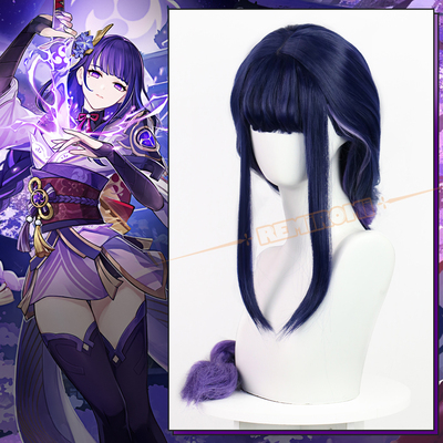 REMIROMI雷电将军cos假发麻花辫