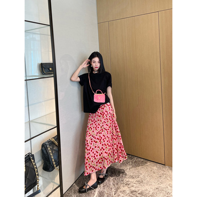 NancyCavally卡通背包印花廓形T