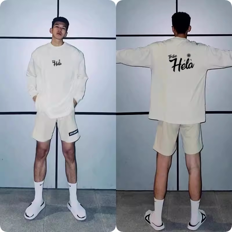 美式长袖t恤男春秋季速干篮球投篮服潮牌ins学生网眼宽松运动上衣