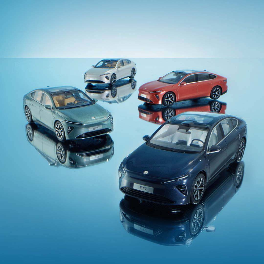 蔚来Nio Life ET7 1:43合金车模拼装版汽车模型摆件收藏南极星蓝_虎窝淘